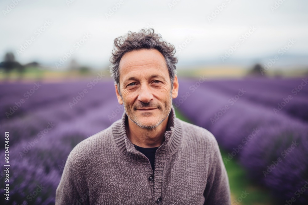 Group portrait photography of a pleased man in his 40s wearing a cozy ...