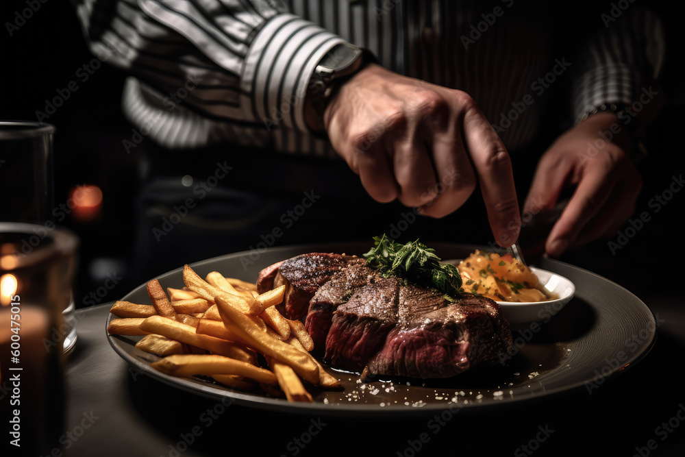 Savoring Parisian Culinary Excellence: In this captivating scene, a ...