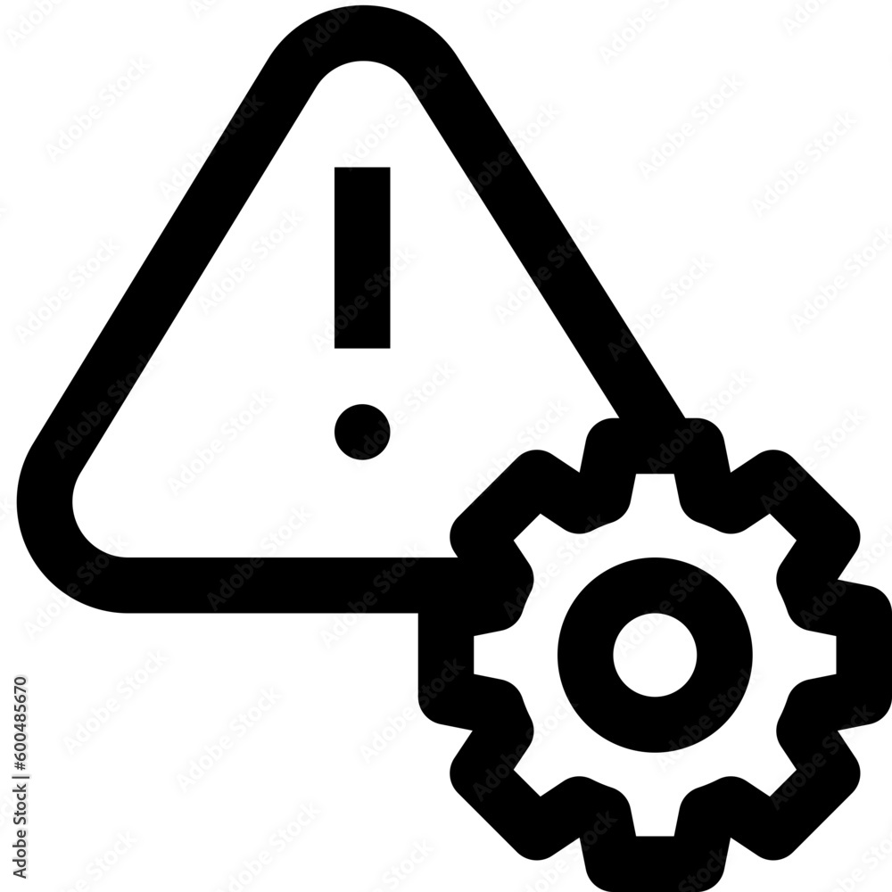 risk management black outline icon Stock Vector | Adobe Stock