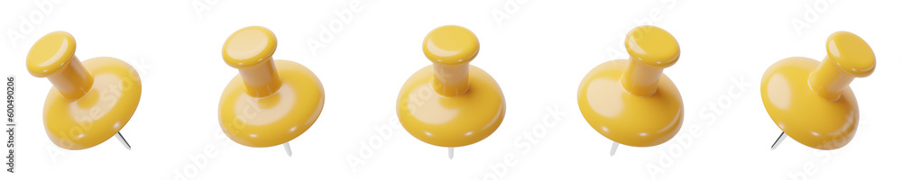 set of 3d orange pin on transparent background, PNG transparent ...