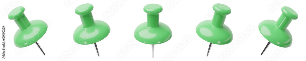 set of 3d green pin on transparent background, PNG transparent ...