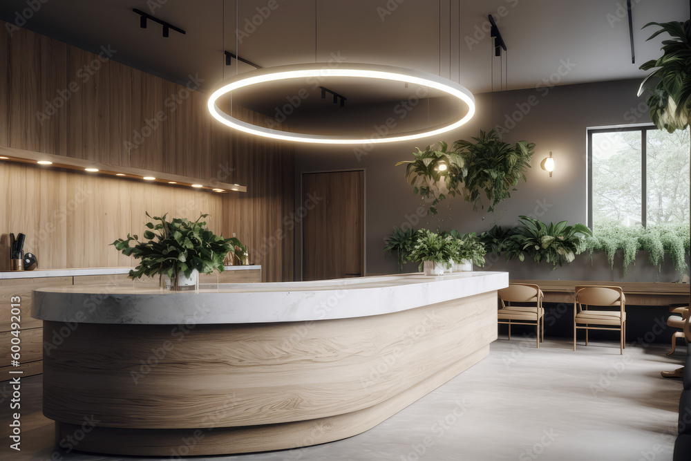 Contemporary Reception Counter Design. Stylish and Functional Lobby ...