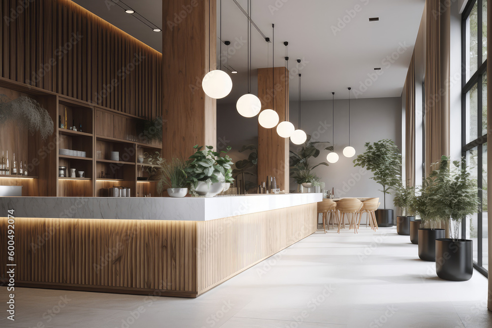 Contemporary Reception Counter Design. Stylish and Functional Lobby ...