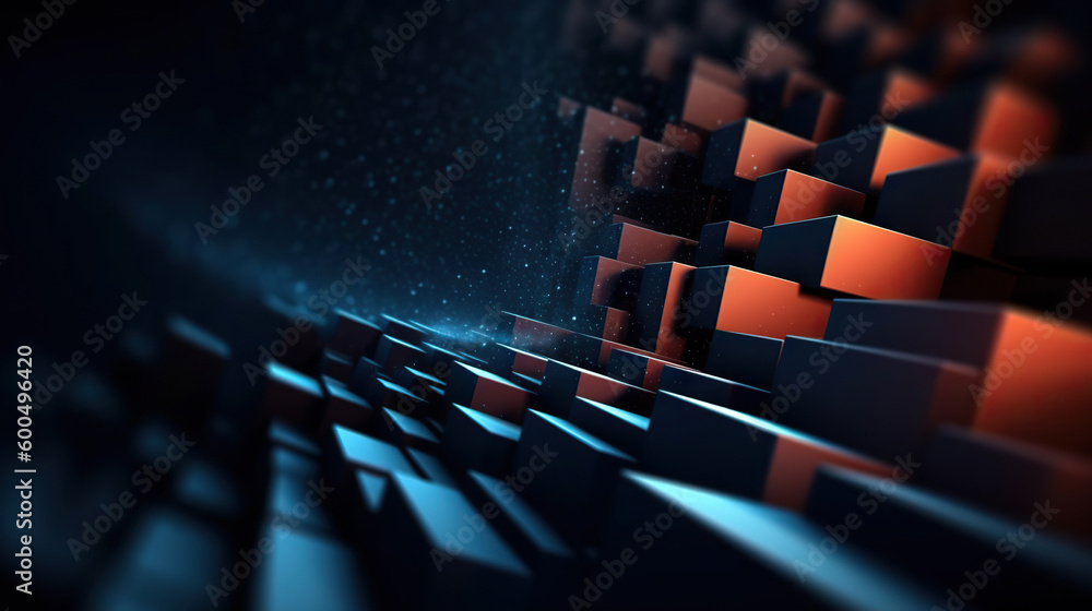 Modern digital abstract 3D background. Can be used in the description ...