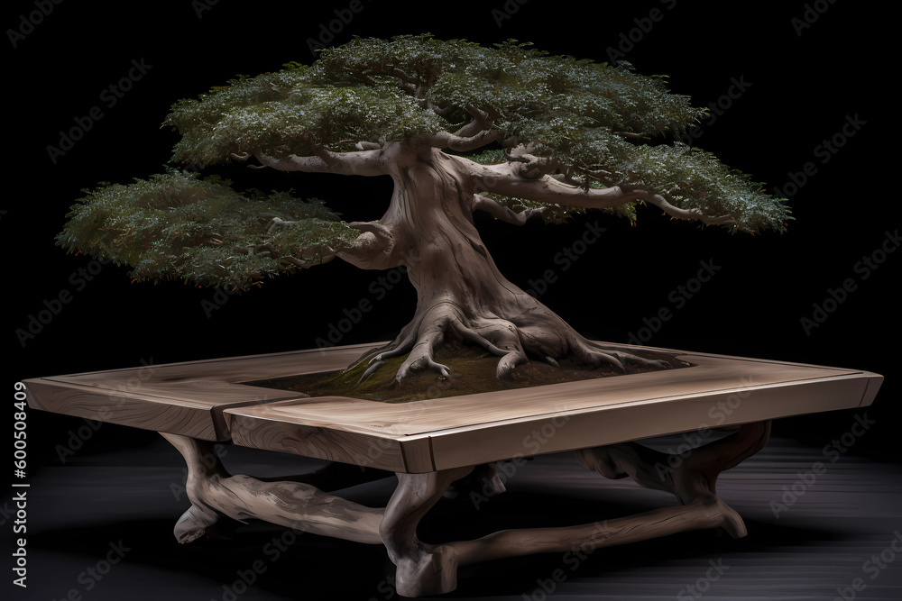 Bonsai Table - Japan - A low, wooden table designed for displaying and ...