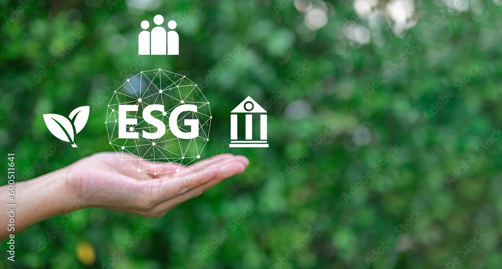 ESG concept of environmental, Green ethical business preserving ...