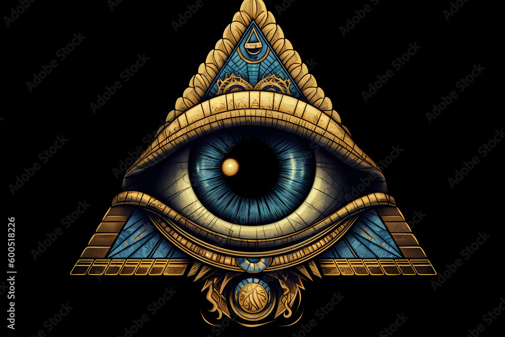 The All-Seeing Eye: The Golden Eye in the Masonic Triangle created by ...