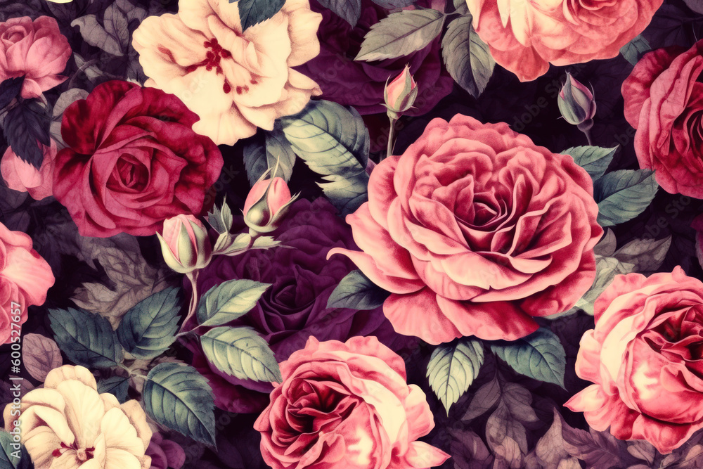 Stunning rose wallpaper - Generative AI Stock Illustration | Adobe Stock