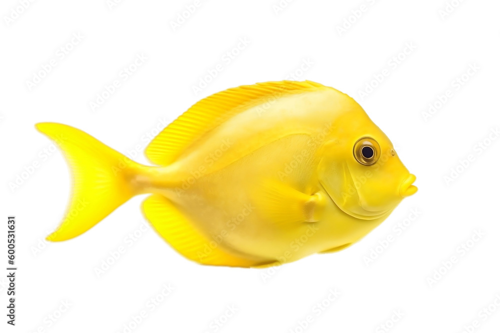 Yellow Tang Fish on Transparent Background. AI Stock Illustration ...