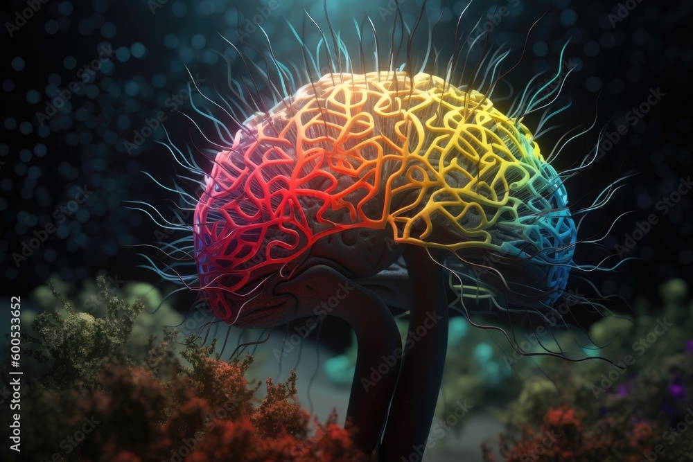 Brain electrical signals Stock-Illustration | Adobe Stock