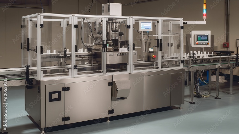 Streamlined packaging and labeling systems. AI generated Stock ...