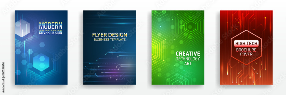 Technology background design, booklet, leaflet, annual report layout ...