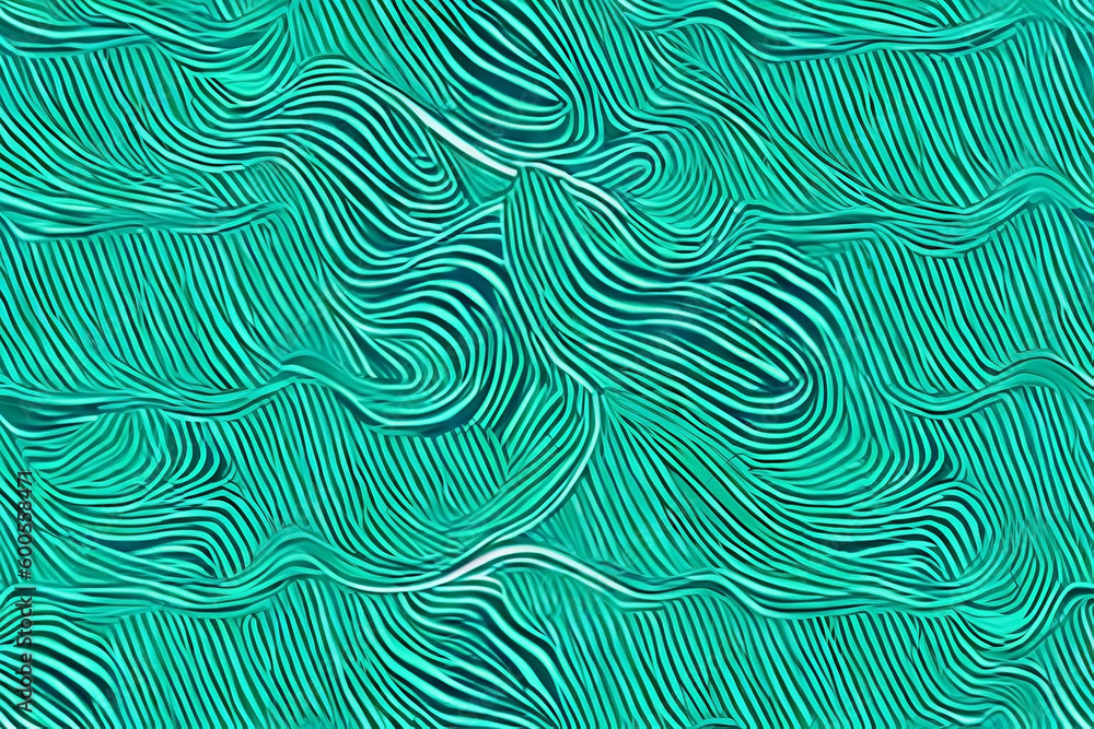 pattern with Ocean Waves, This pattern features a repeating design of ...