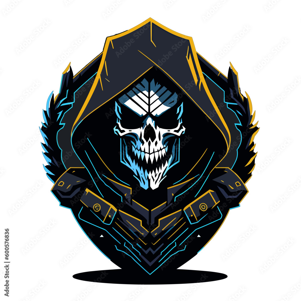 Skull Face Mascot Logo: Adding Aggression to Your E-Sport, Basketball ...