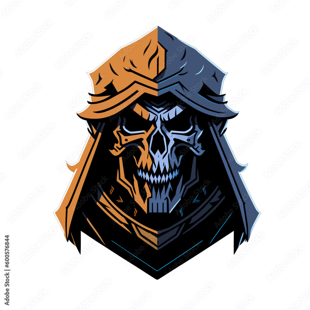Aggressive Face of the Death Reaper: The Perfect Mascot for Your E ...