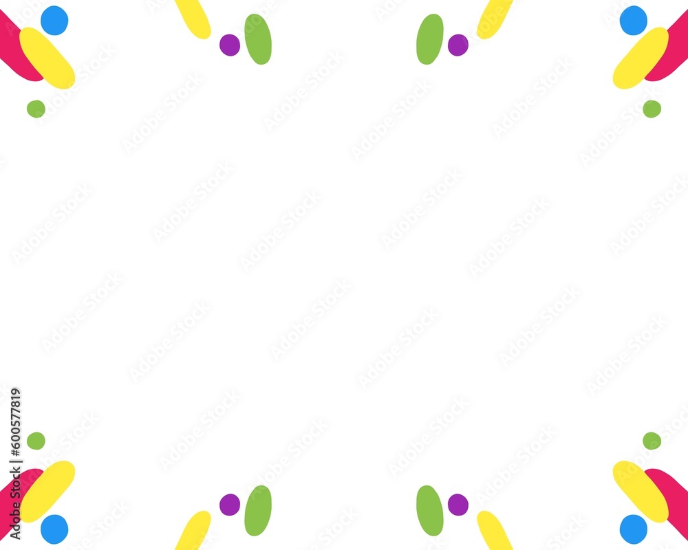 color graphic design on white background, blank space presentation page ...