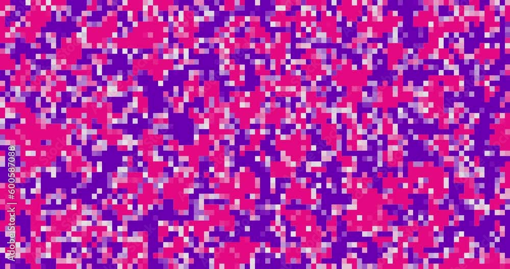 Animated multicolored pixel background. 4K resolution abstract pixel ...