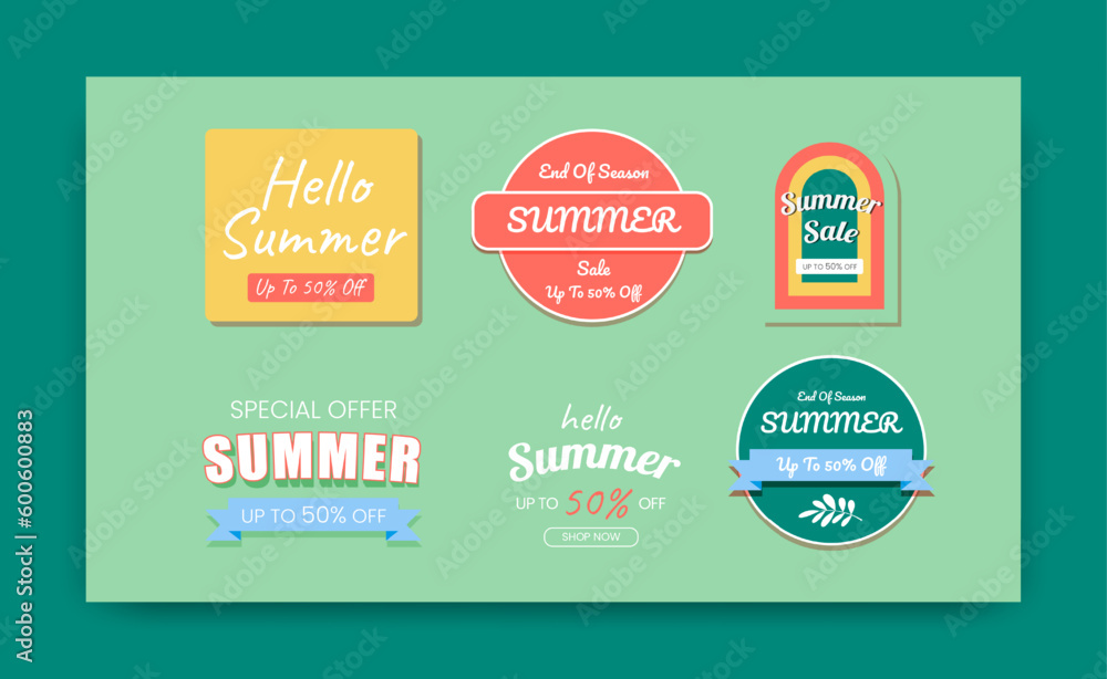 Vector set of Summer labels, logos, summer tags and elements set for ...