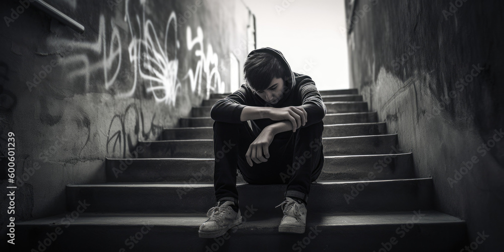 Depressed Young man, Teenager, Boy, Suffering From Depression, Youth ...