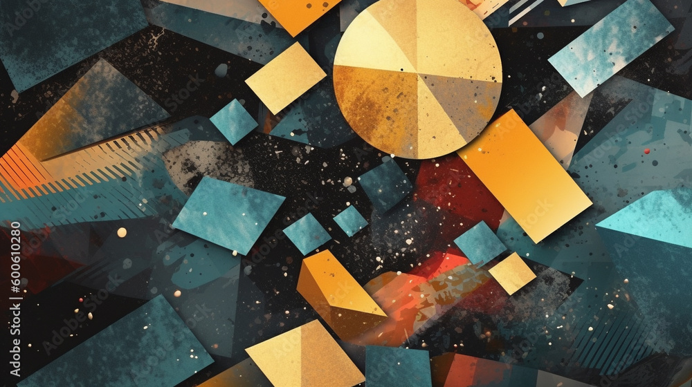 Generative AI, a collage effect for a creative and artistic website ...