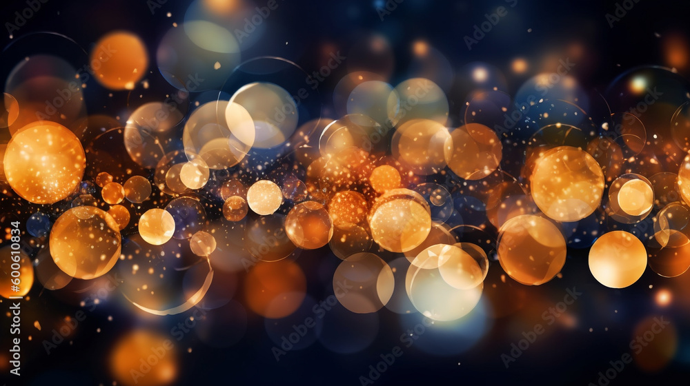 Generative AI, a bokeh effect for a glamorous and festive website ...