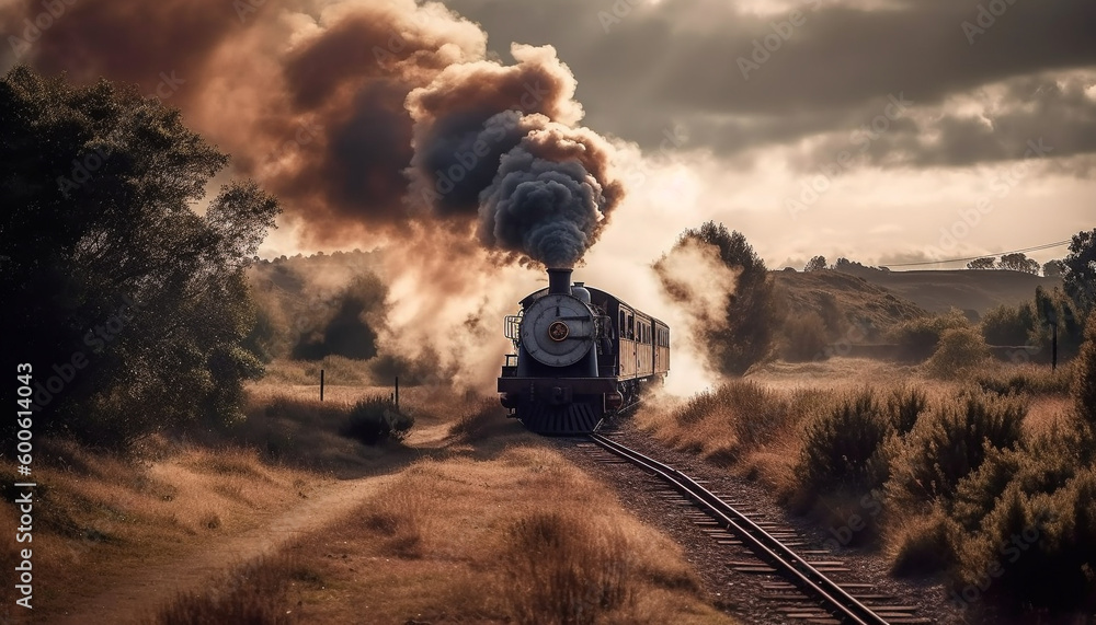 Steam train crashes, causing destruction and air pollution in nature ...