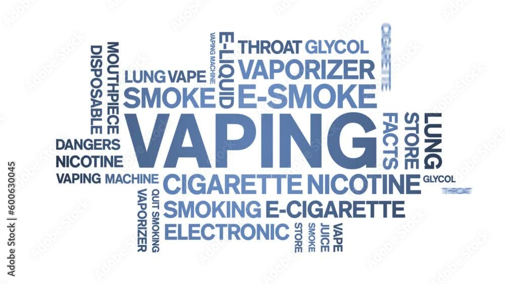 Vaping animated tag word cloud;text design animation kinetic typography ...