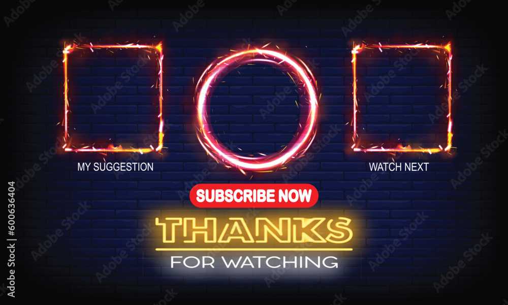 End Screen Template Design, Video Template, background, Outro Card, end ...