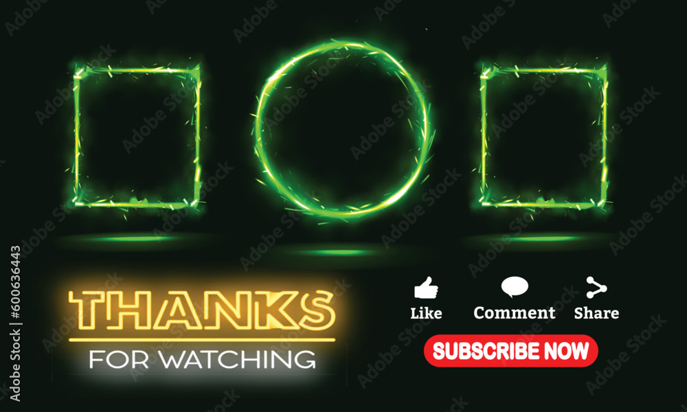 End Screen Template Design, Video Template, background, Outro Card, end ...