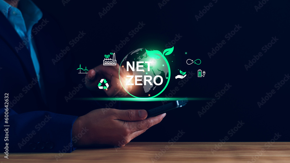 Net zero by 2050. Carbon neutral. Net zero greenhouse gas emissions ...