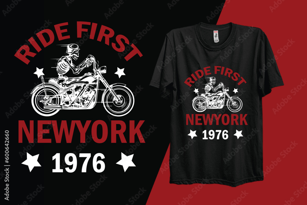 Vintage Bycycle Riders Just Ride Tshirt Design Free Vector Motorcycle