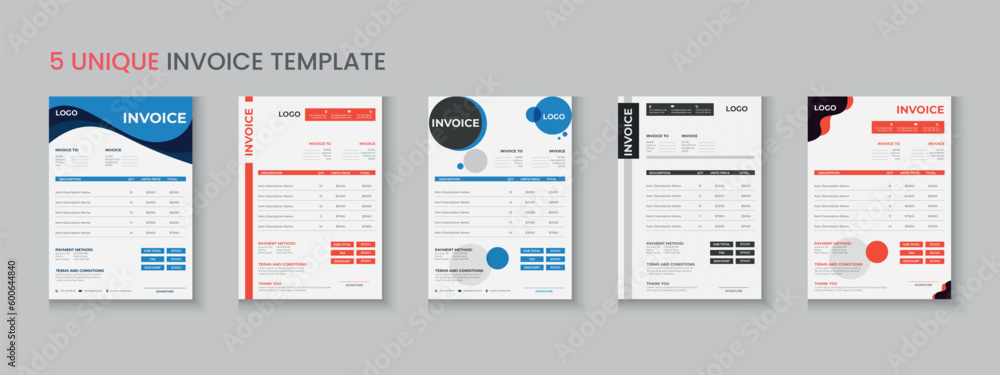Invoice bundle, invoice collection, invoice set, company billing cash ...