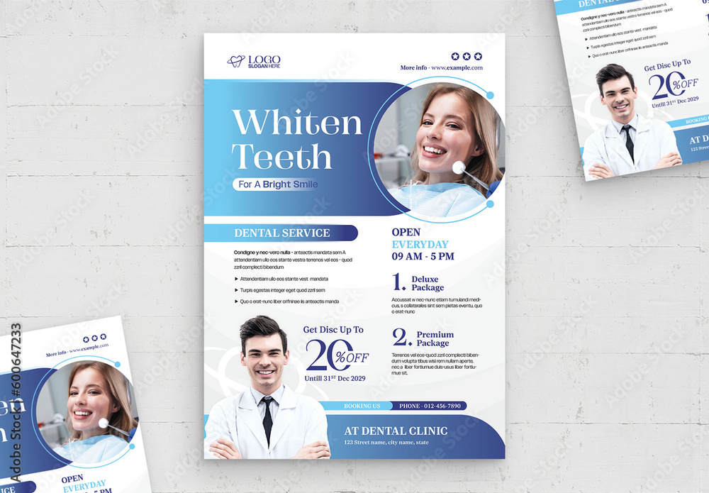 Dental Service Poster Template Stock Template | Adobe Stock