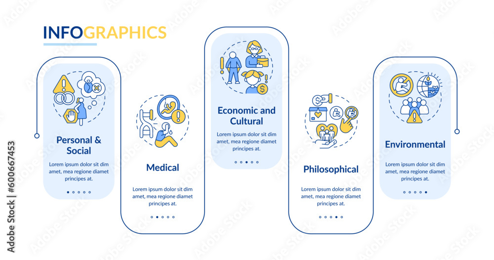 Childfree decision reasons rectangle infographic template. Data ...