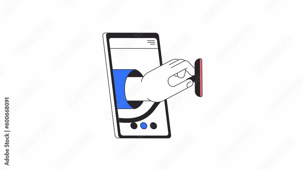 Online doctor examination animation. Animated 2D cartoon flat colour ...