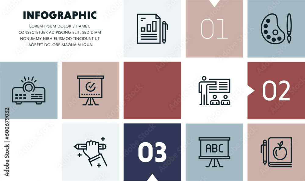 Education development and integration infographic design with icons ...