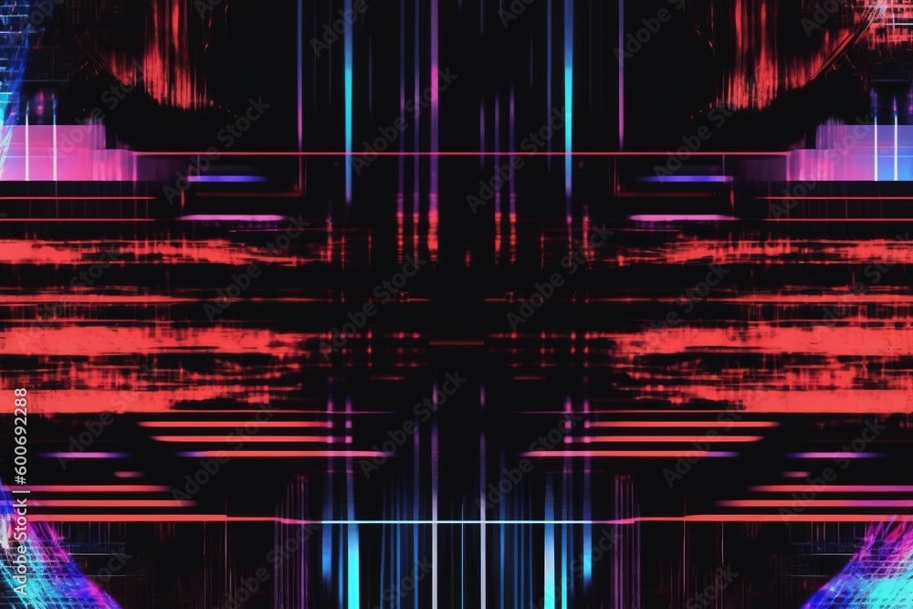 Background with interlaced digital glitch and distortion effect ...