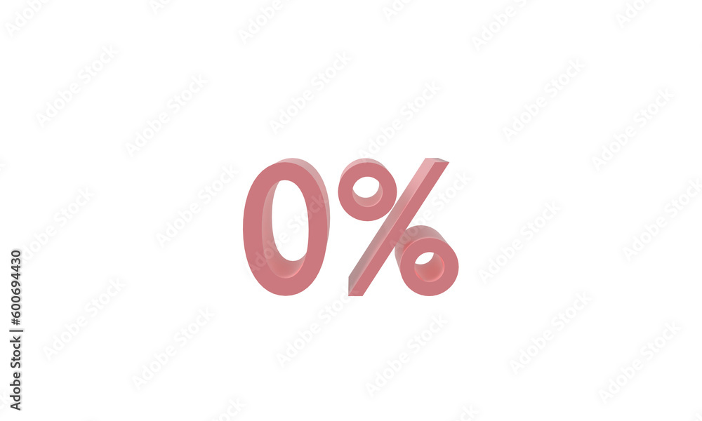 PNG 3d rendering Sale mock up zero percent sign podium isolated in ...