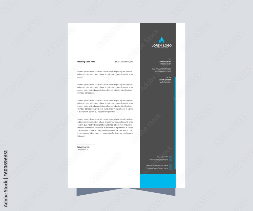 Business letterhead template design. Creative corporate professional ...
