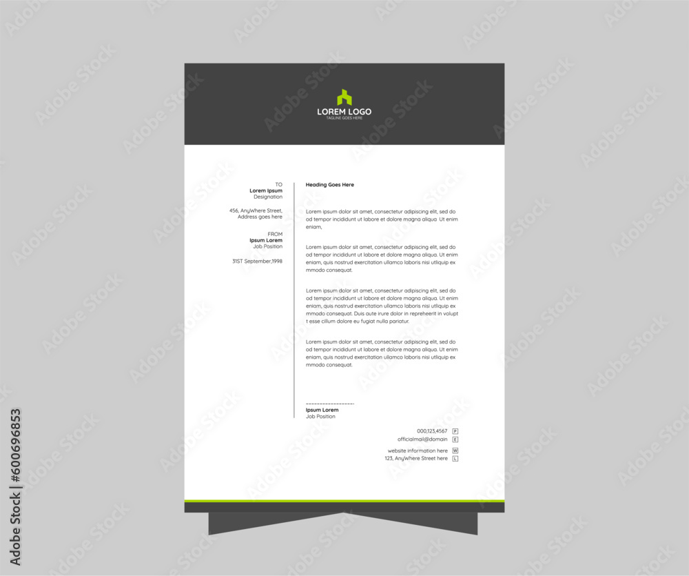 Business letterhead template design. Creative corporate professional ...