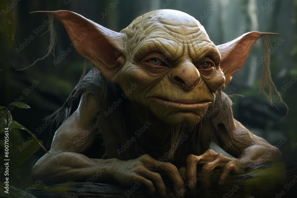 Goblin fantasy portrait. Generate Ai Stock Illustration | Adobe Stock