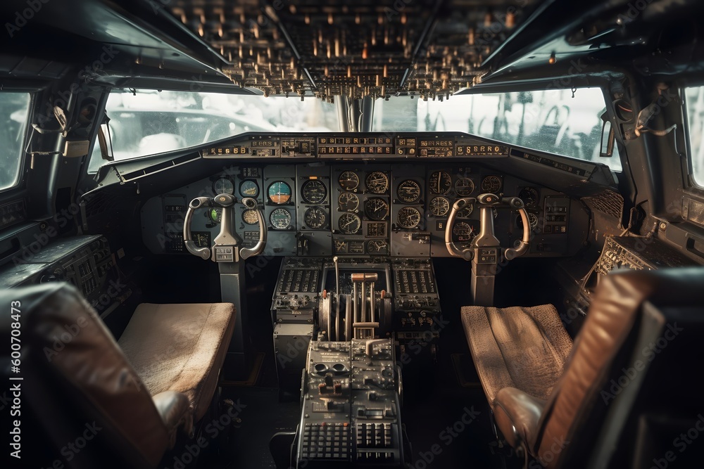 Front of airplane s interior , .highly detailed, cinematic shot photo ...