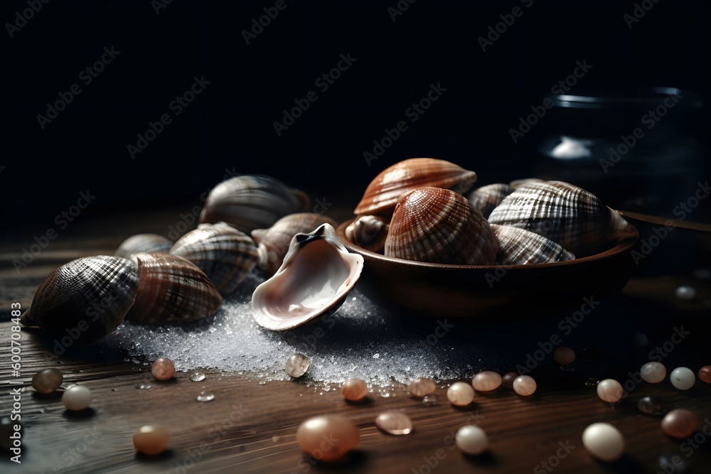 Shells and salt. , .highly detailed, cinematic shot photo taken by sony incredibly detailed ...