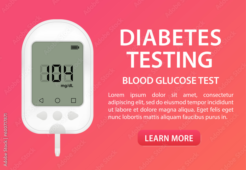 Creative of blood glucose meter level test, diabetes glucometer ...
