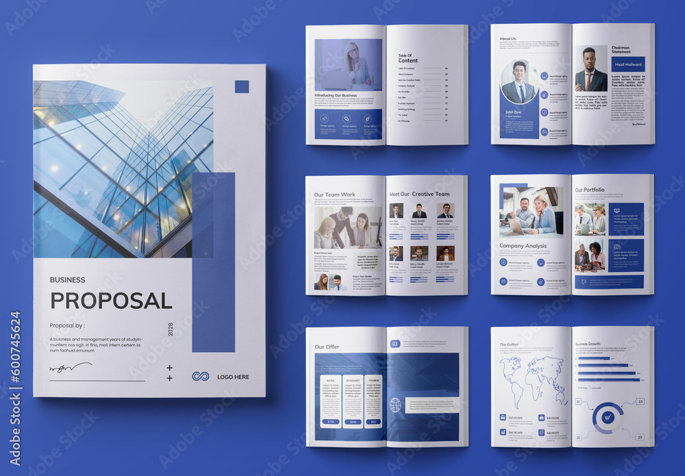Business Proposal Template Layout Stock Template | Adobe Stock