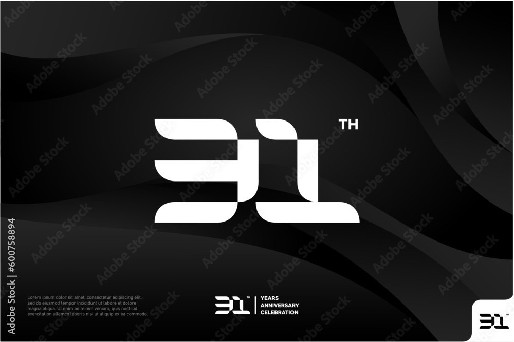 Number 31 logo icon design, 31st birthday logo number, anniversary 31 ...