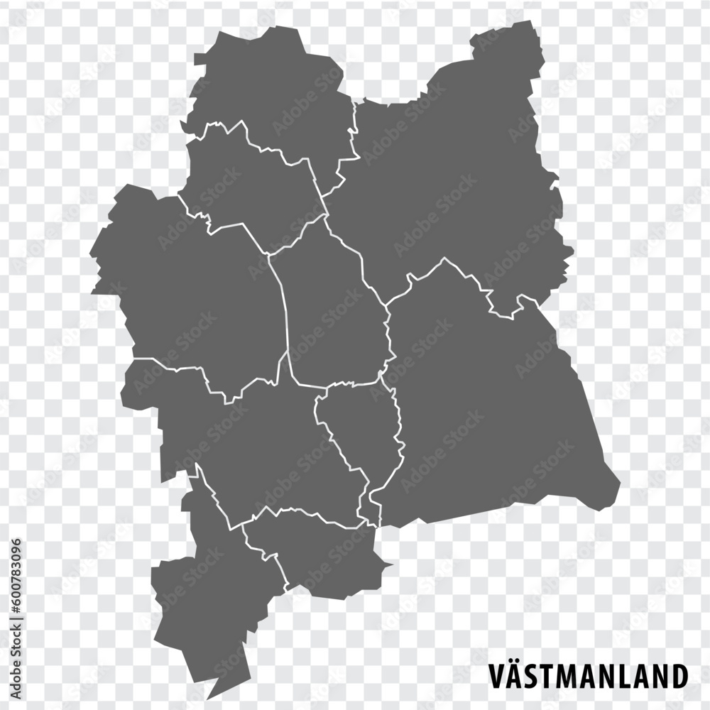 Blank map Vastmanland County of Sweden. High quality map Vastmanland ... Blank map Vastmanland County of Sweden. High quality map Vastmanland ...