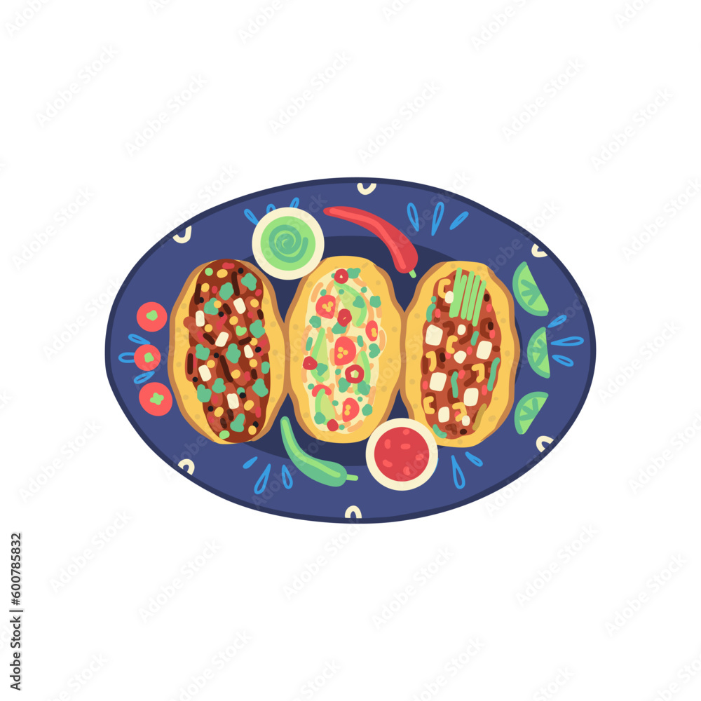 Tacos. Traditional mexican food. Mexican cuisine. Isolated dish on ...