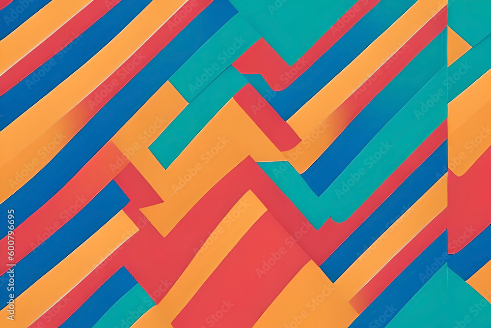 Chevron Pattern Using a repeating V shape in different colors and ...