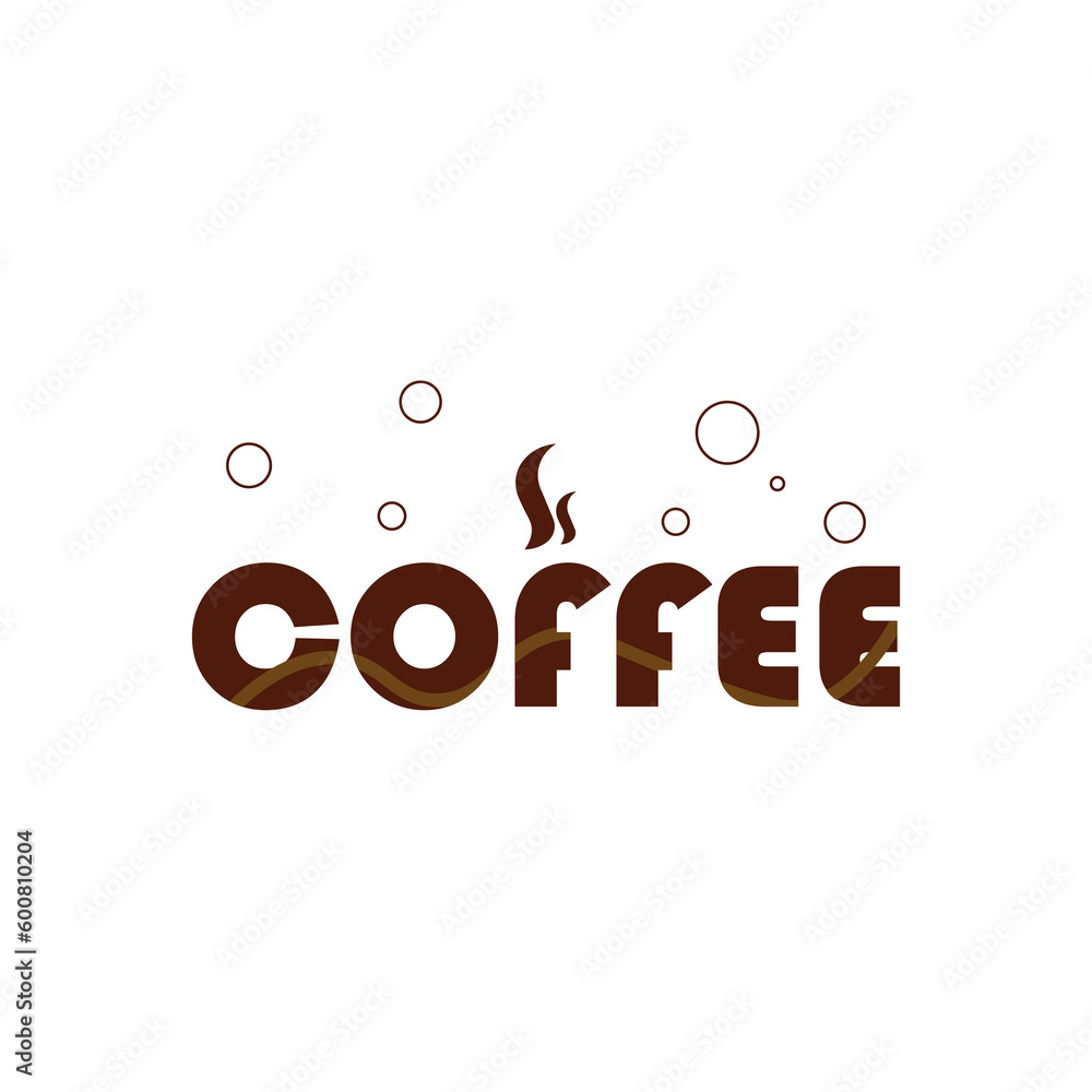 Coffee typography logo vector template. coffee logo.Coffee typography ...